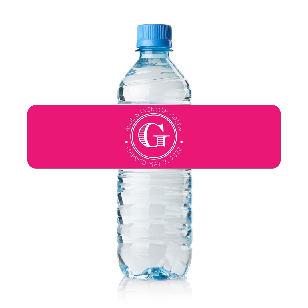 24pcs - Bulk Water Bottle Labels Stickers - Monogam Design Water Proof ...