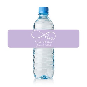 24pcs - Bulk Water Bottle Labels Stickers - Infinite Love Design Water ...