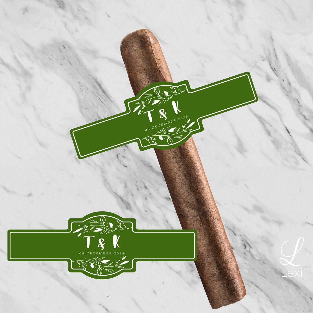 18pcs Bulk Custom Cigar Band Labels Wedding Leaf Wedding Cigar Band ...