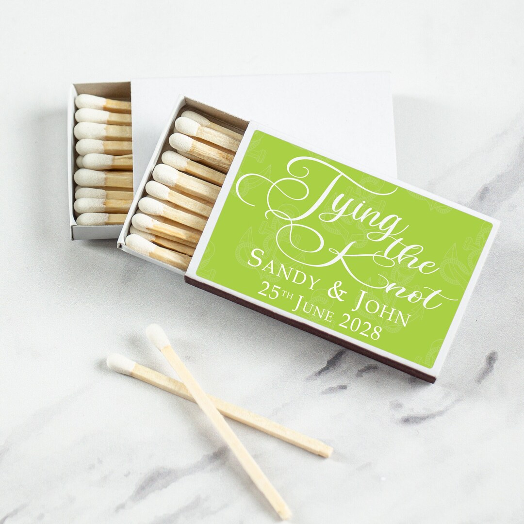 Custom BULK Wedding Matches - Tying the Knot - Promotional Products ...