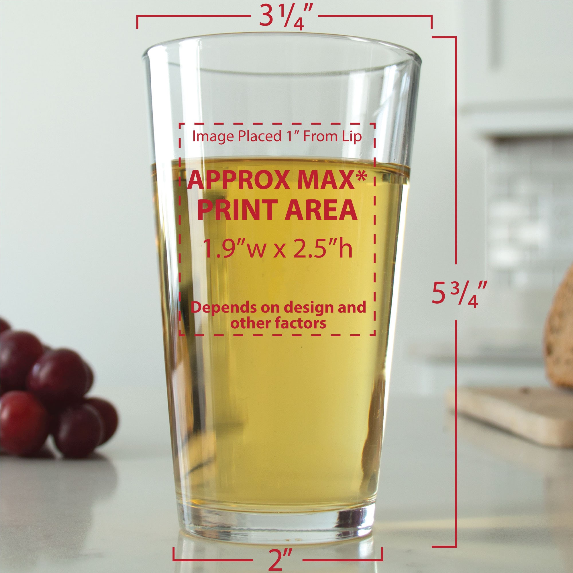 24 Pcs - Personalized 16 Oz. Pint Glass - Custom Wedding Favor Glasses ...