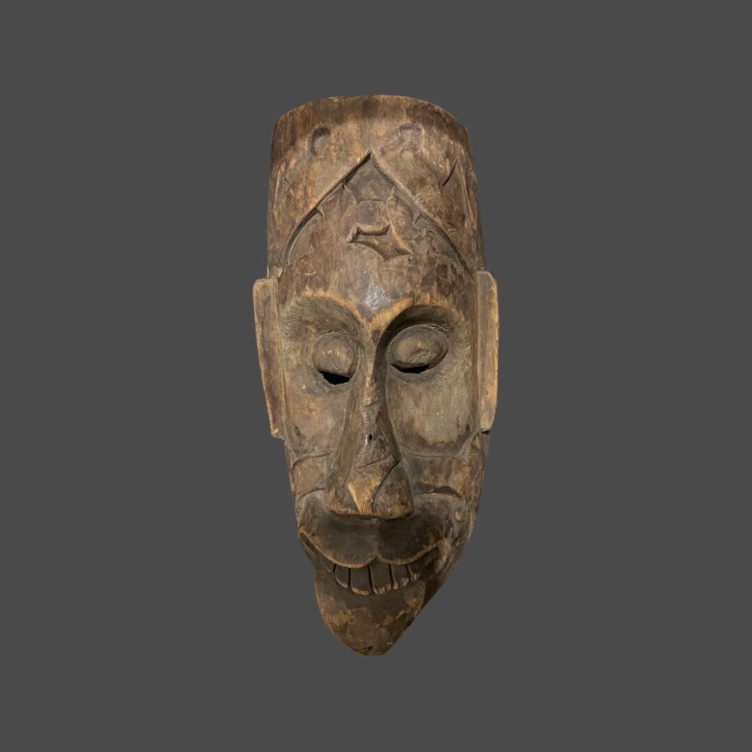 Borneo East Kalimantan Dancing Dayak Mask With Nice Carving and ...
