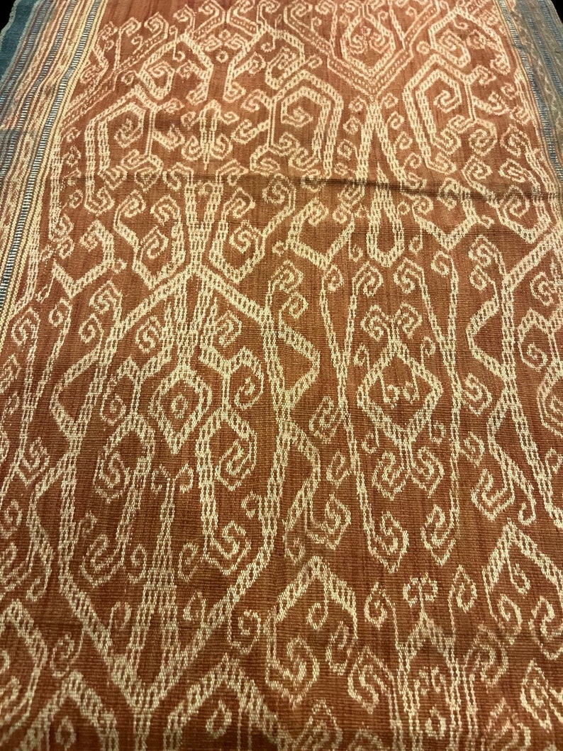Indigo Border Dyed Old Iban Dayaks Ikat Skirt/kain/bidang Handmade Mix ...
