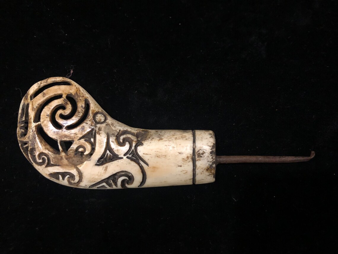 Finely Carved Bone Mats Tool Dayak Borneo - Etsy