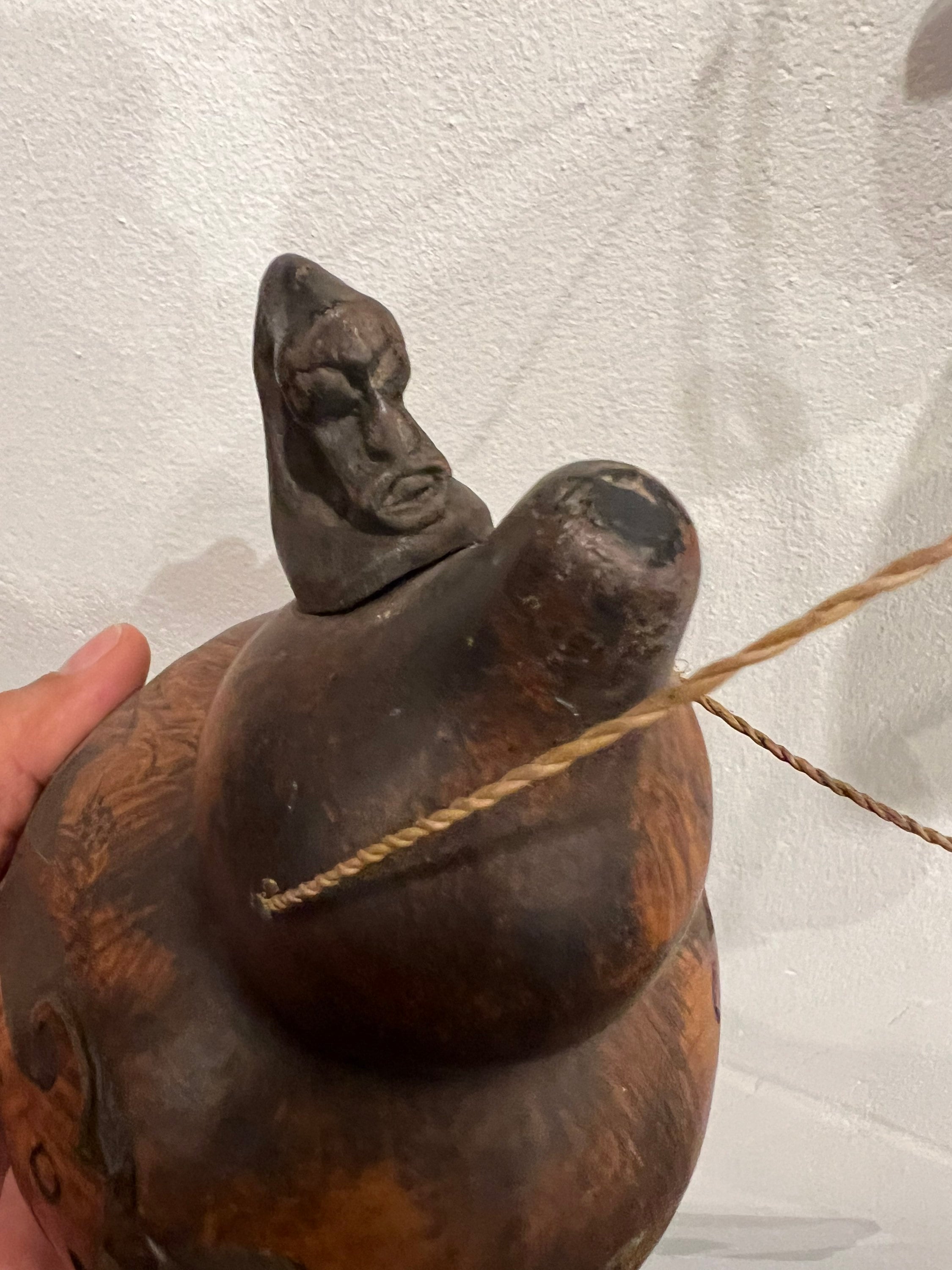 Old Wine Bottle/gourd Carved Dragon Container From Dayak Borneo. - Etsy
