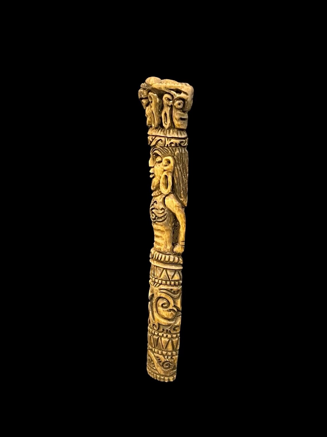 A Beautiful Fine Kayan/kenyah Dayak Bone Carving/house Protector Charm ...