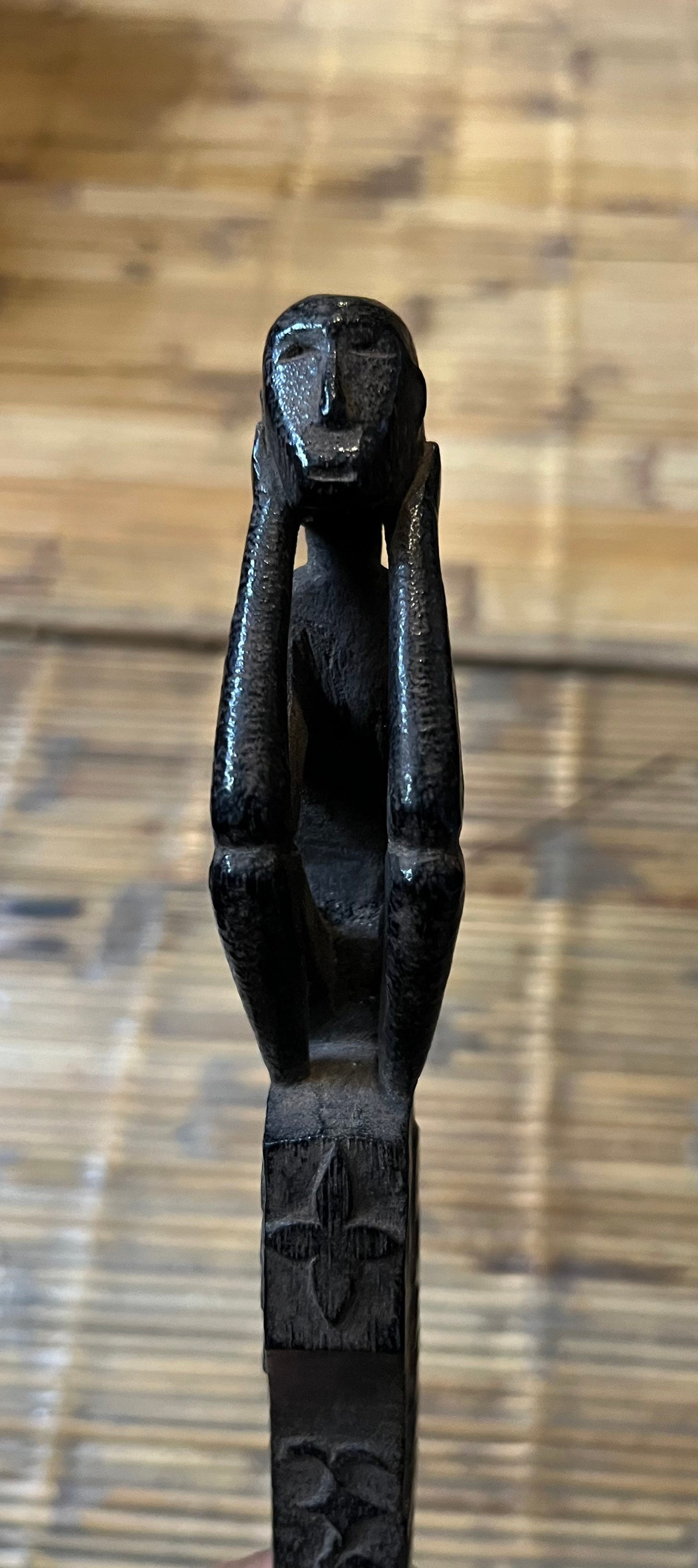 Ibanic Dayak Rice God/tun Tun Pig Charm Stick With Monkey Tail/figure ...