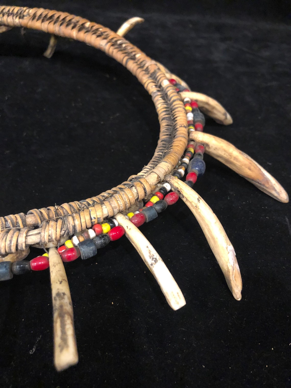 Old RARE Original Bidayuh/land Dayak Chief Teeth Beads Rattan - Etsy