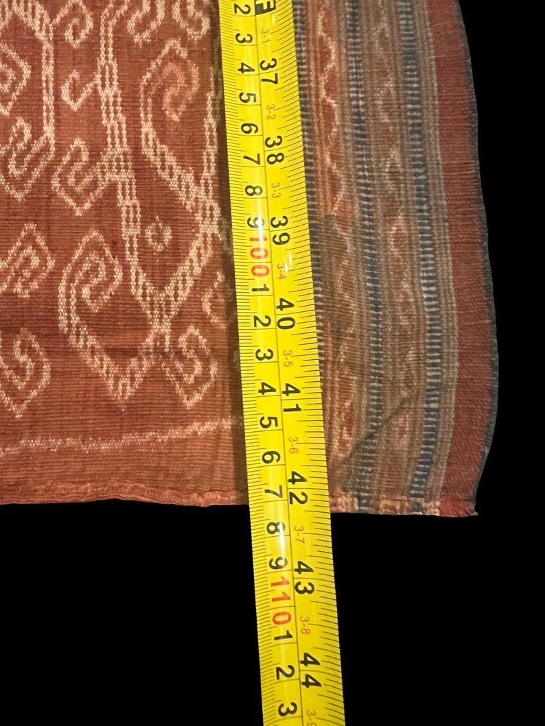 Indigo Border Dyed Old Iban Dayaks Ikat Skirt/kain/bidang Handmade Mix ...