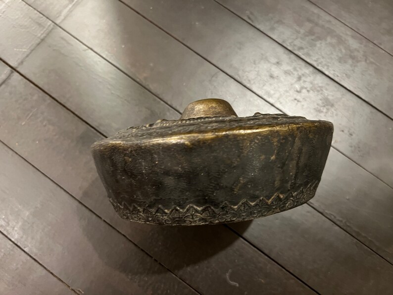 Old Brass Musical Instruments/gong With 2 Dragon Motif From Dayak Iban ...