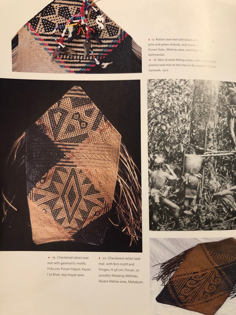 Penan Dayak/nomadic Rattan and Natural Dyed Seat Mats From Sarawak ...