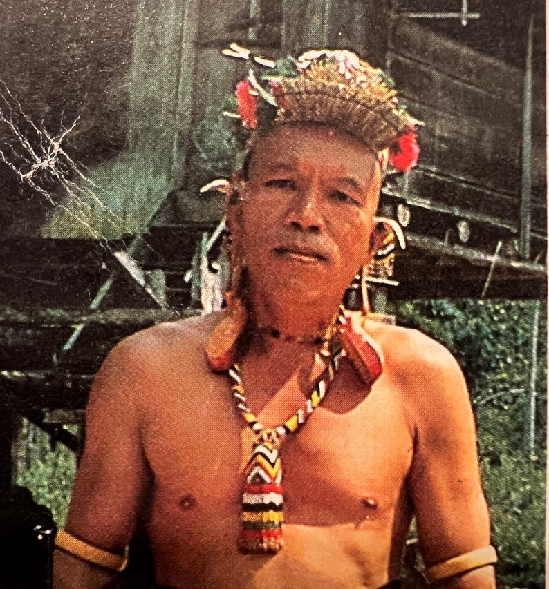 Borneo Orang Ulu Dayaks Bone Pair Earring and a Single Wood Dragon ...