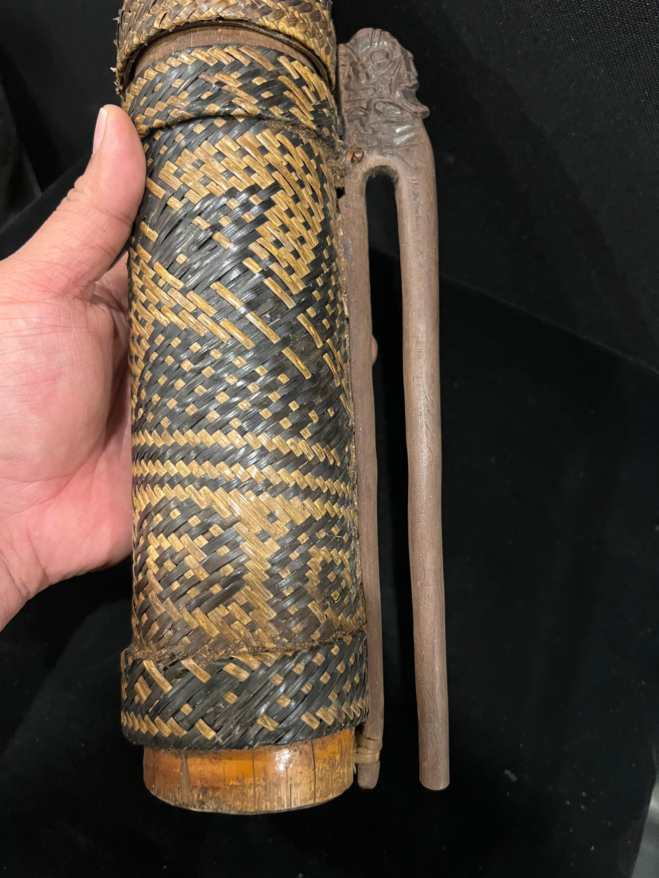 RARE Old Head-hunter Blowpipe Quiver/darts Container for Arrow.dayak ...