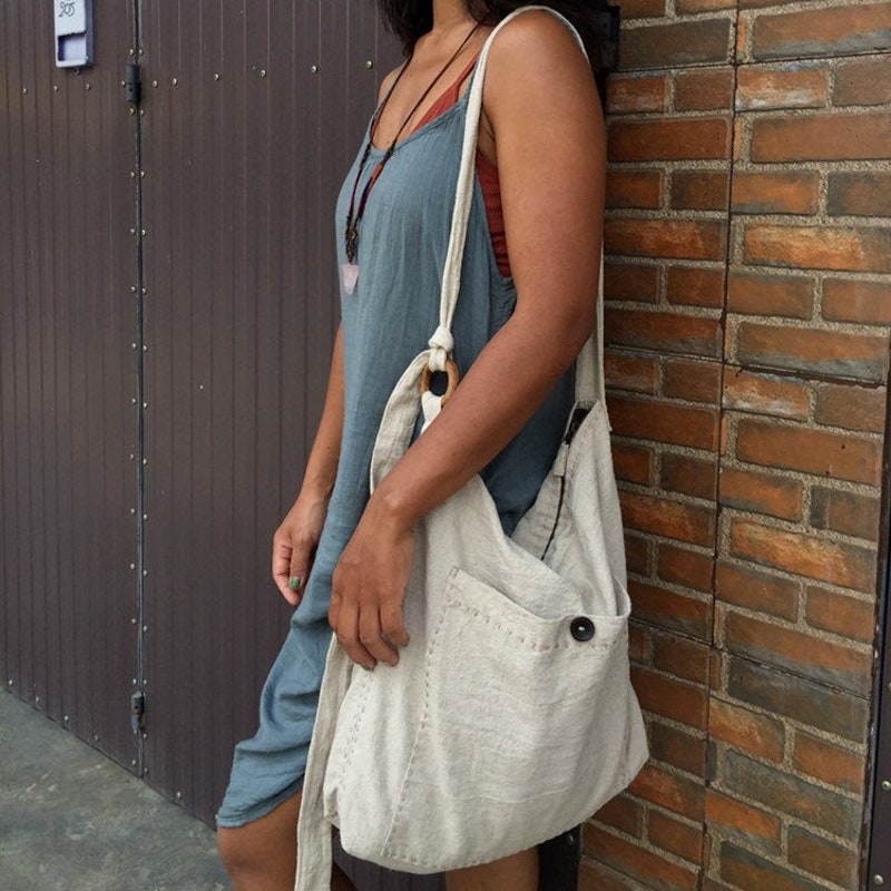 Linen Shoulder Bag - Etsy