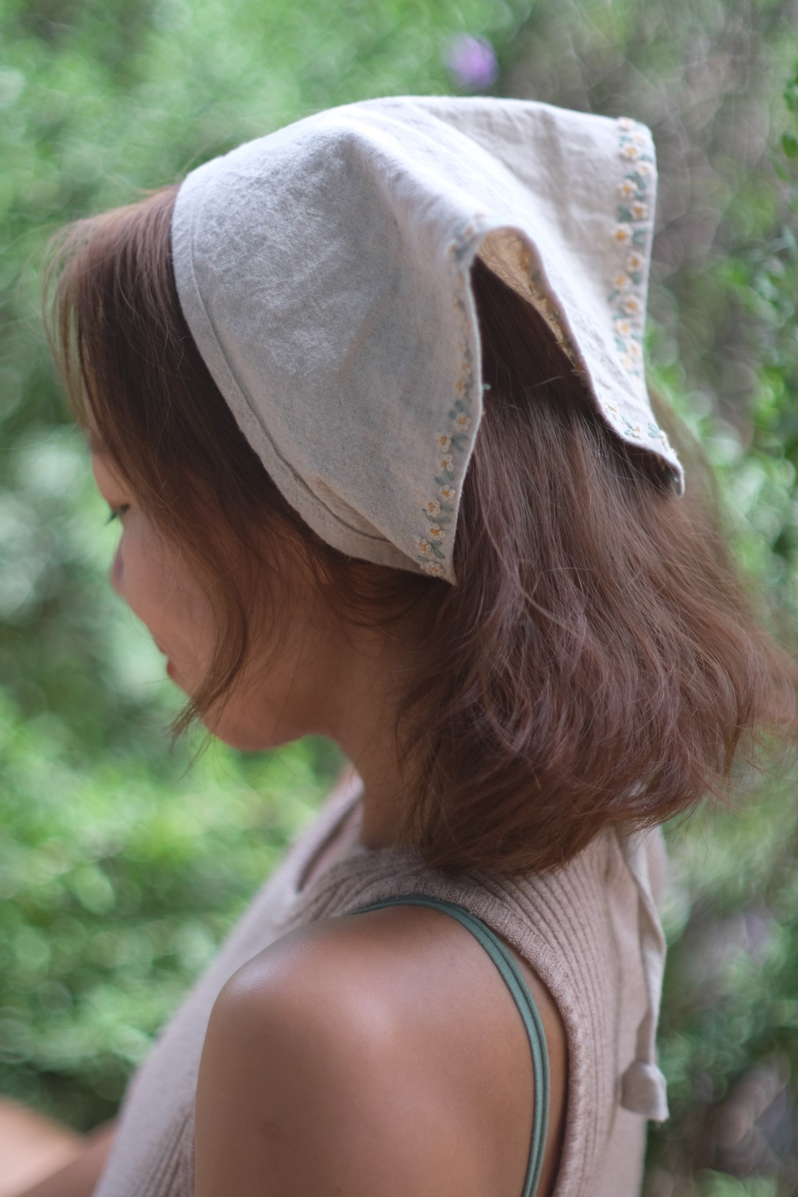 HB03 // Headband // Headscarf // Head Wrap // Natural Linen Kerchief ...