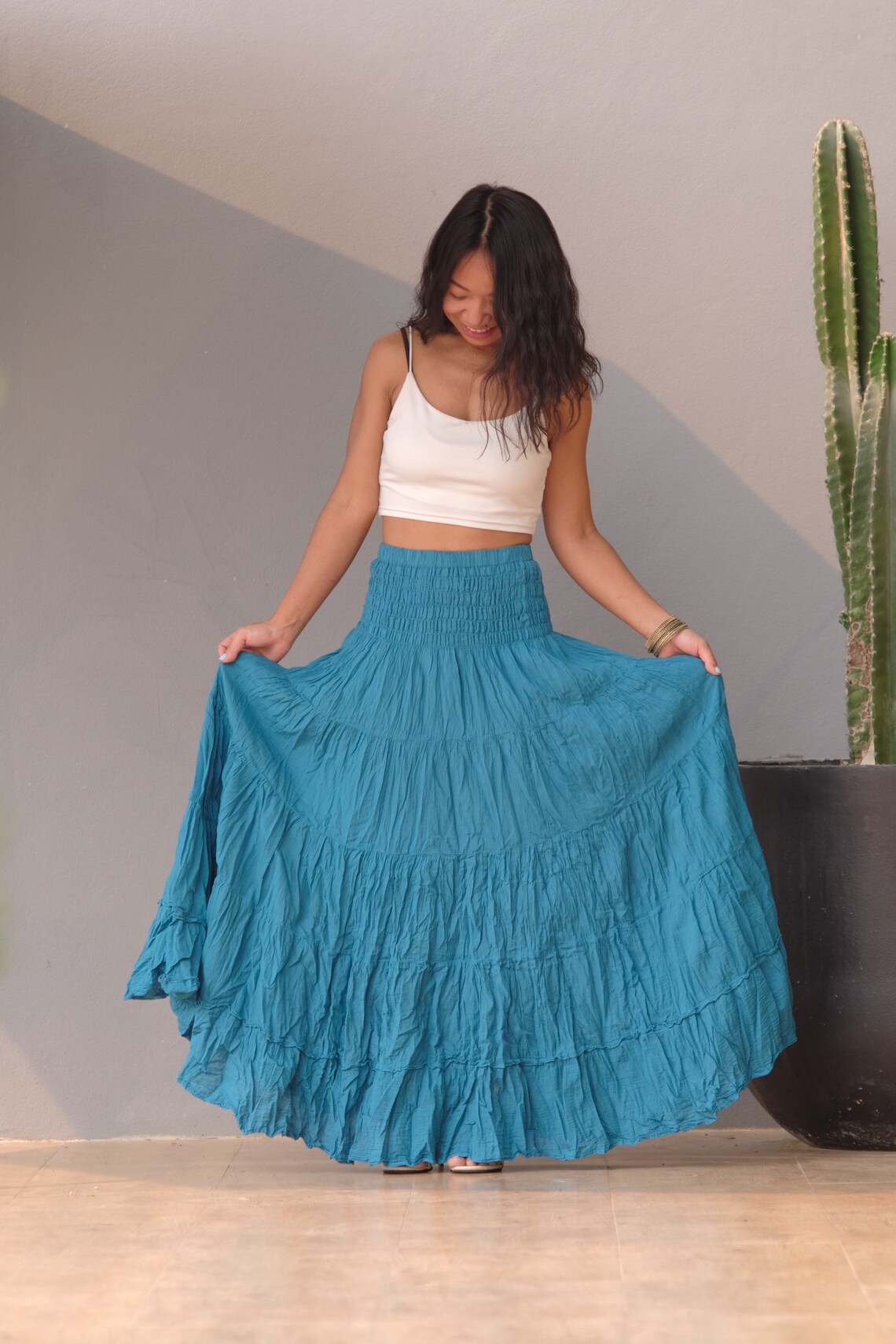 Teal Maxi Skirt / Long Skirt / Maxi Skirt / Long Boho Teal / - Etsy
