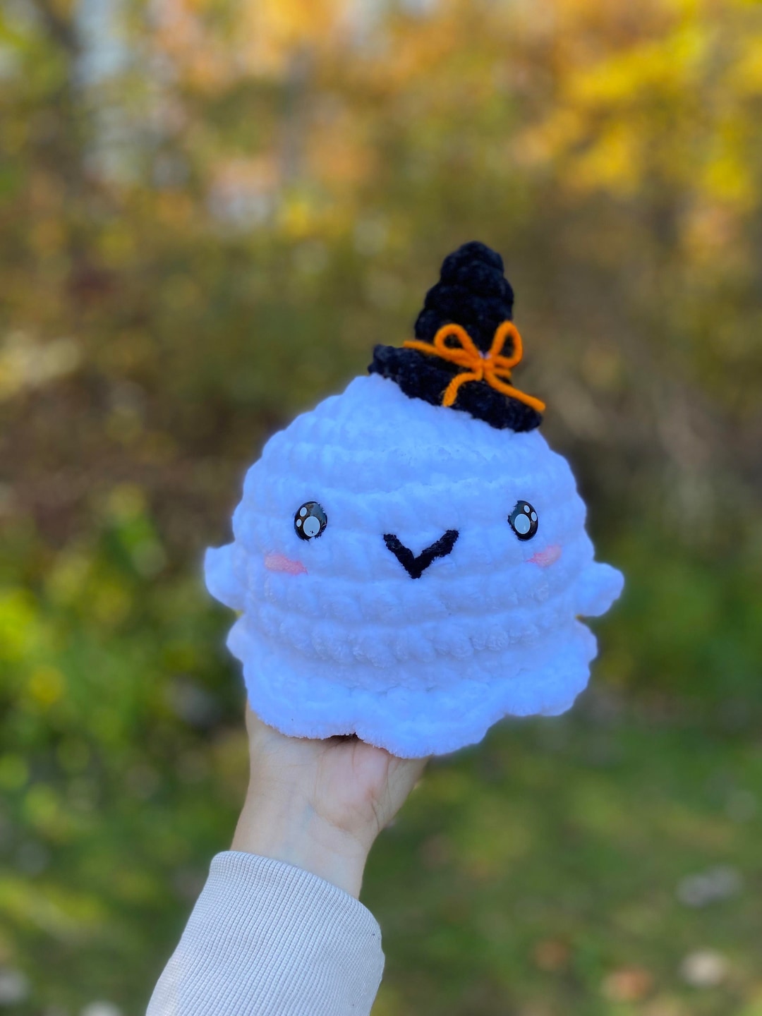 Halloween Ghost Crochet, Ghost Crochet Plushie, Halloween Ghost Hat ...