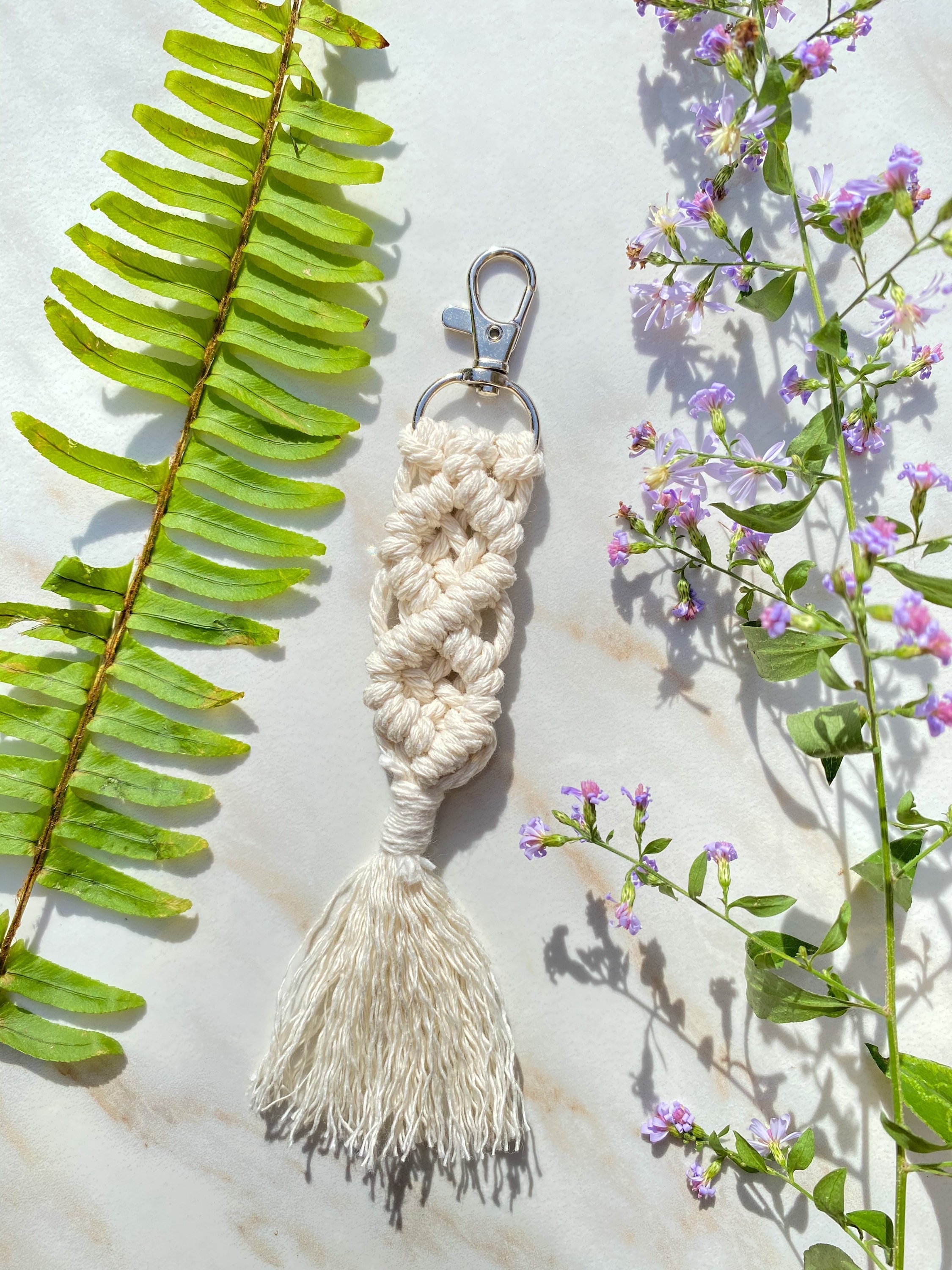 Handmade Macrame Keychain String Cotton Keychains - Etsy