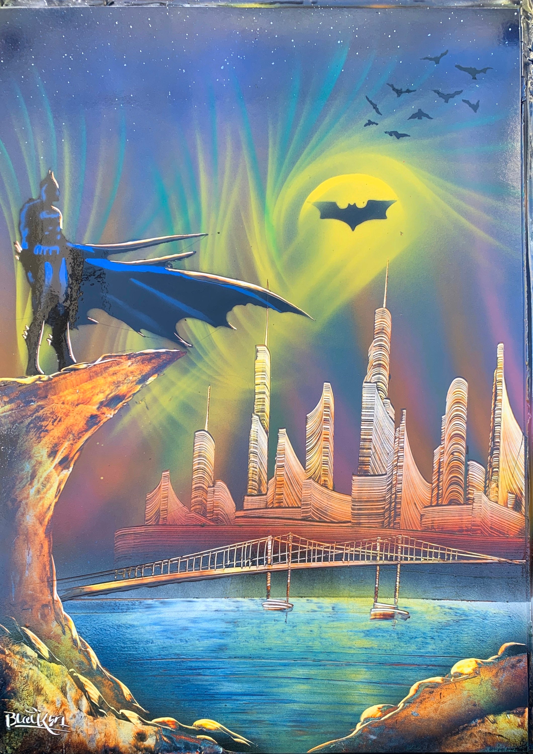 Batman Spray Paint Art - Etsy