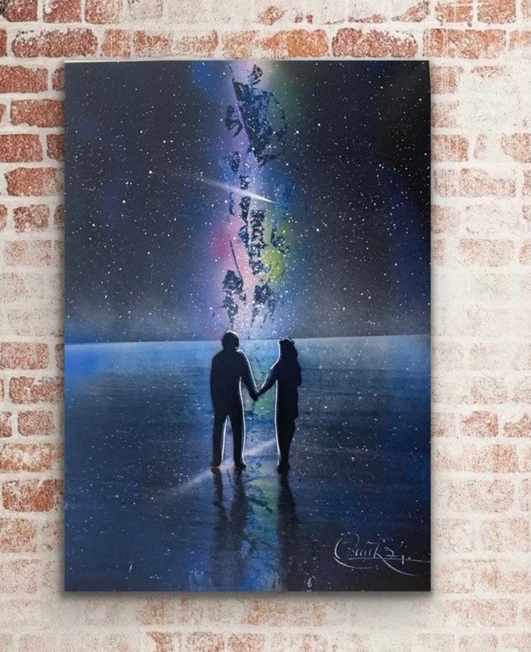 Galaxy Couple Spray Painting / Spray Paint Art/ Galaxy Painting/ Couple ...