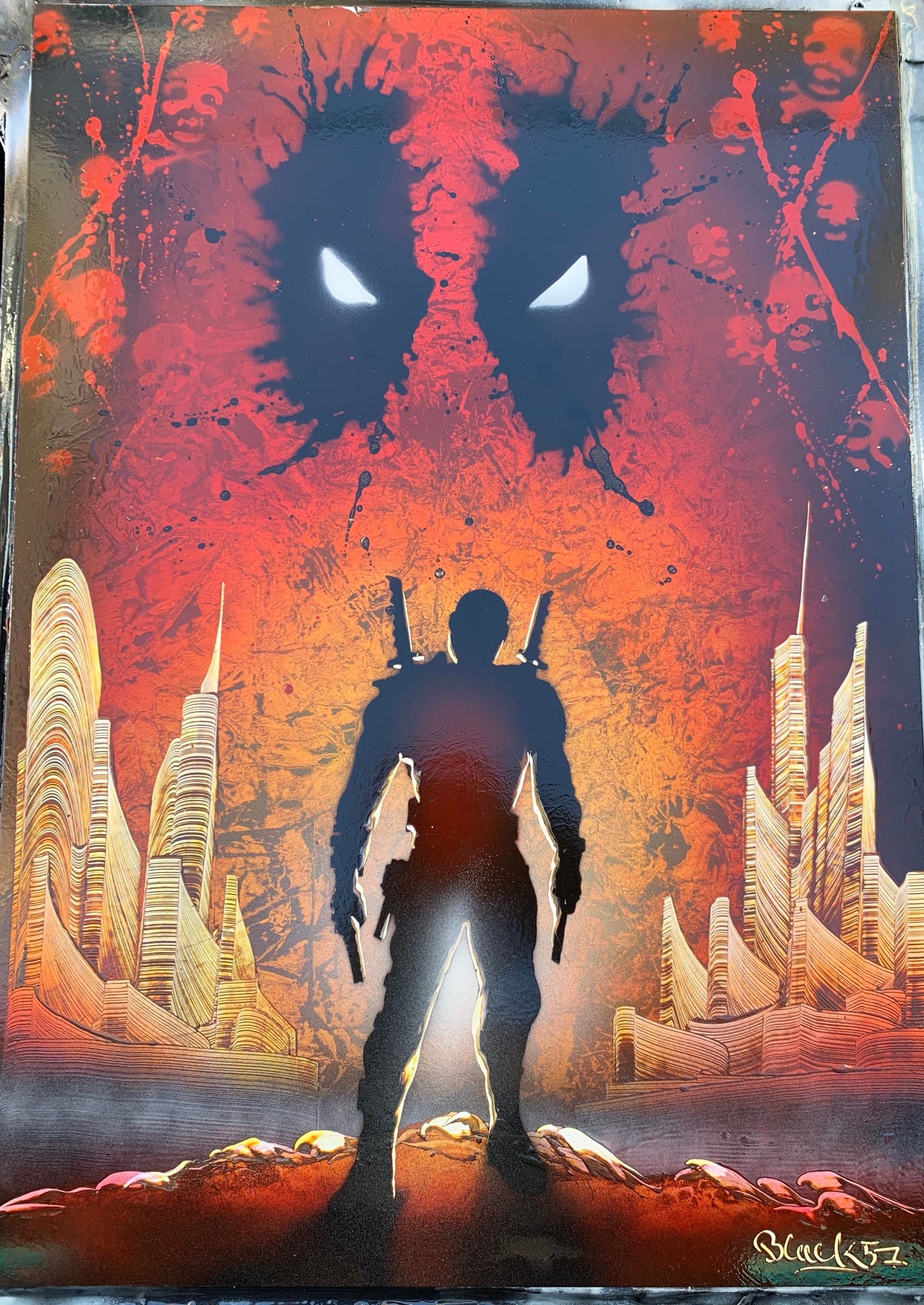 Deadpool Spray Paint Art - Etsy
