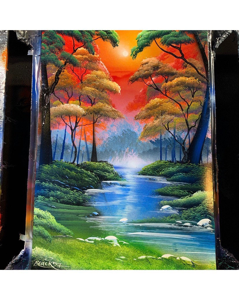 Dreamy Forest Spray Paint Art - Etsy