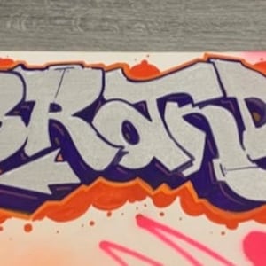 Custom Painted Graffiti Art Canvas / Personalized Name / Spray Paint ...