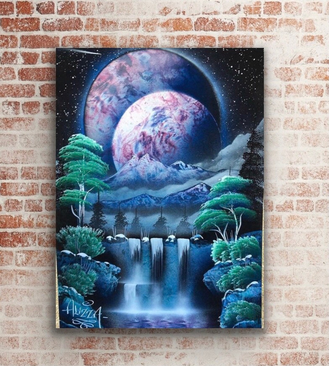 Space Nature - Spray Paint Art - Etsy