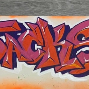 Custom Painted Graffiti Art Canvas / Personalized Name / Spray Paint ...