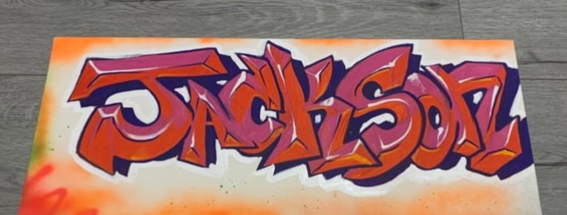Custom Painted Graffiti Art Canvas / Personalized Name / Spray - Etsy