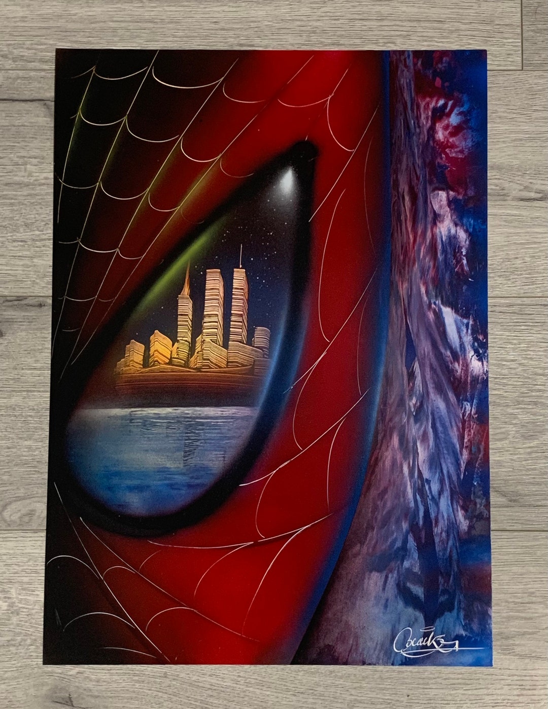 Spider-man Spray Paint Art/ Spider-man Painting/ Superhero Art/ Marvel ...