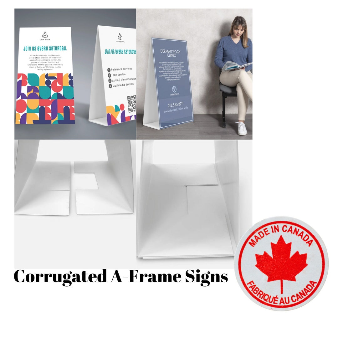 Custom Corrugated A-frame Signs || Customized Corrugated A-frame Signs ...