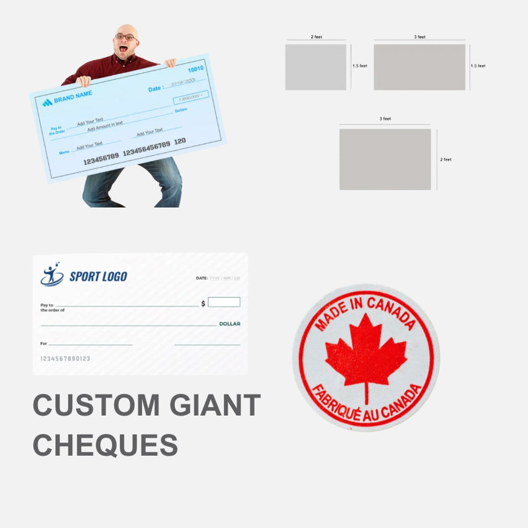 Custom Giant Cheques Celebration Giant Cheques Custom Photos Giant ...