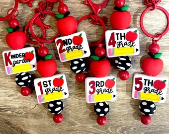 Teacher Beaded Keychain Bar - Etsy