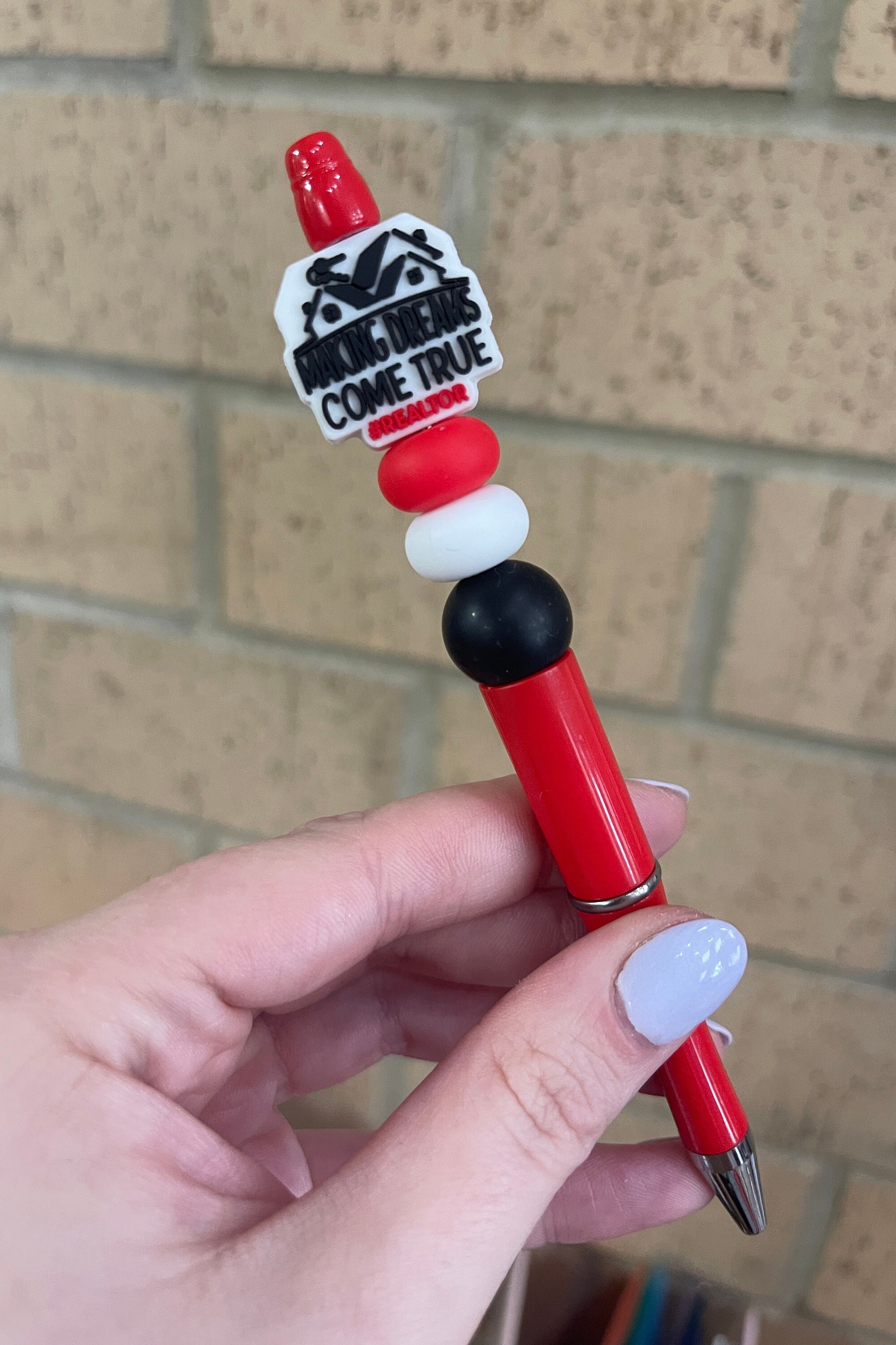 Realtor Beaded Pen or Keychain // Real Estate Agent Gift // Gift for ...