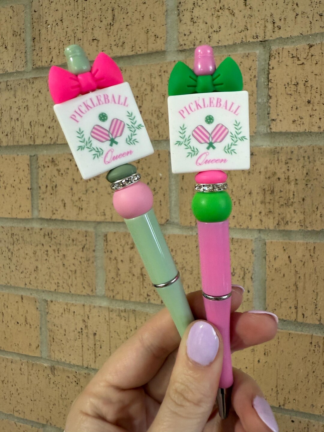 Pickleball Queen Pen: Beaded Novelty Pen With Ink Refills - Etsy