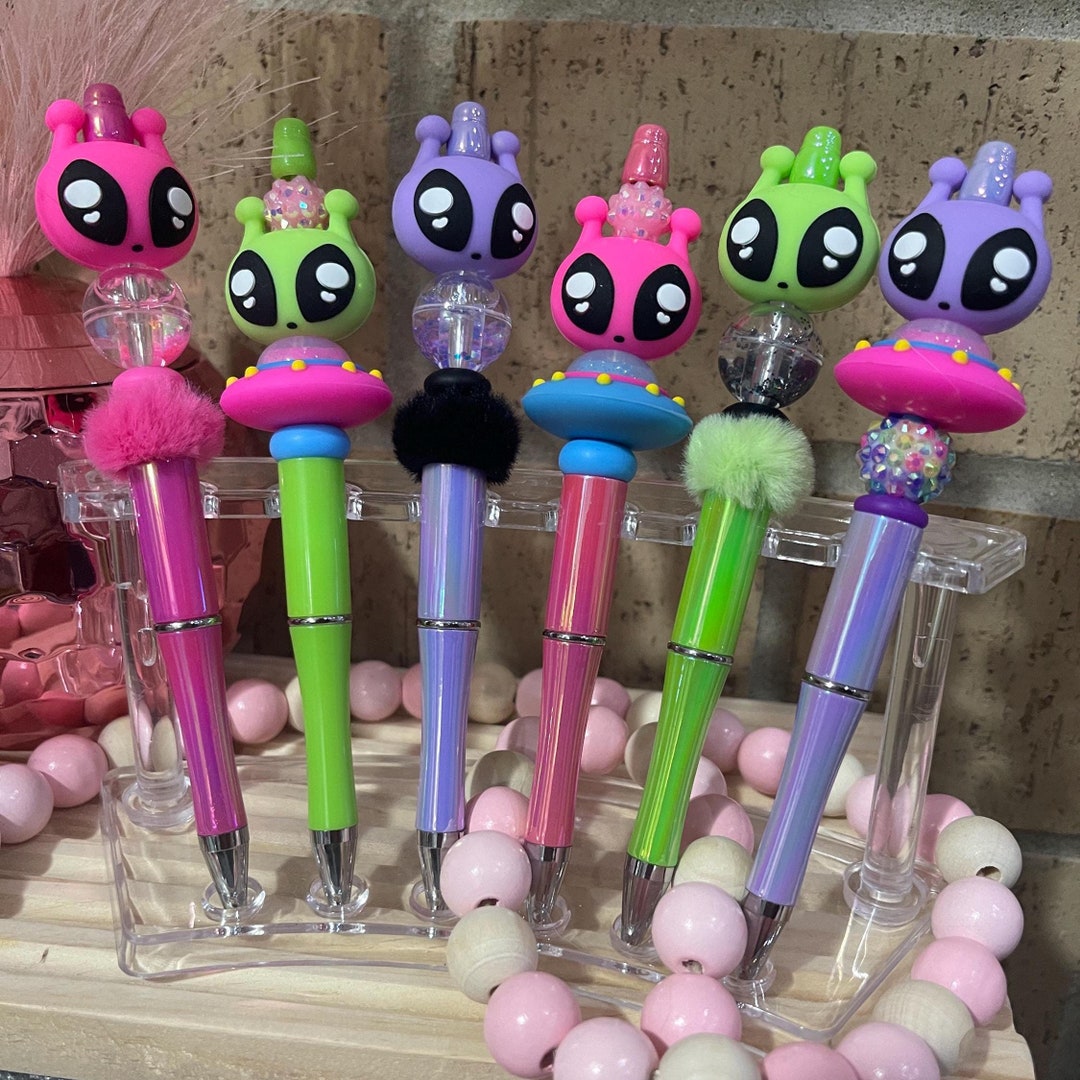Alien Beaded Pen: Extraterrestrial Office Supply, Handmade Pen - Etsy
