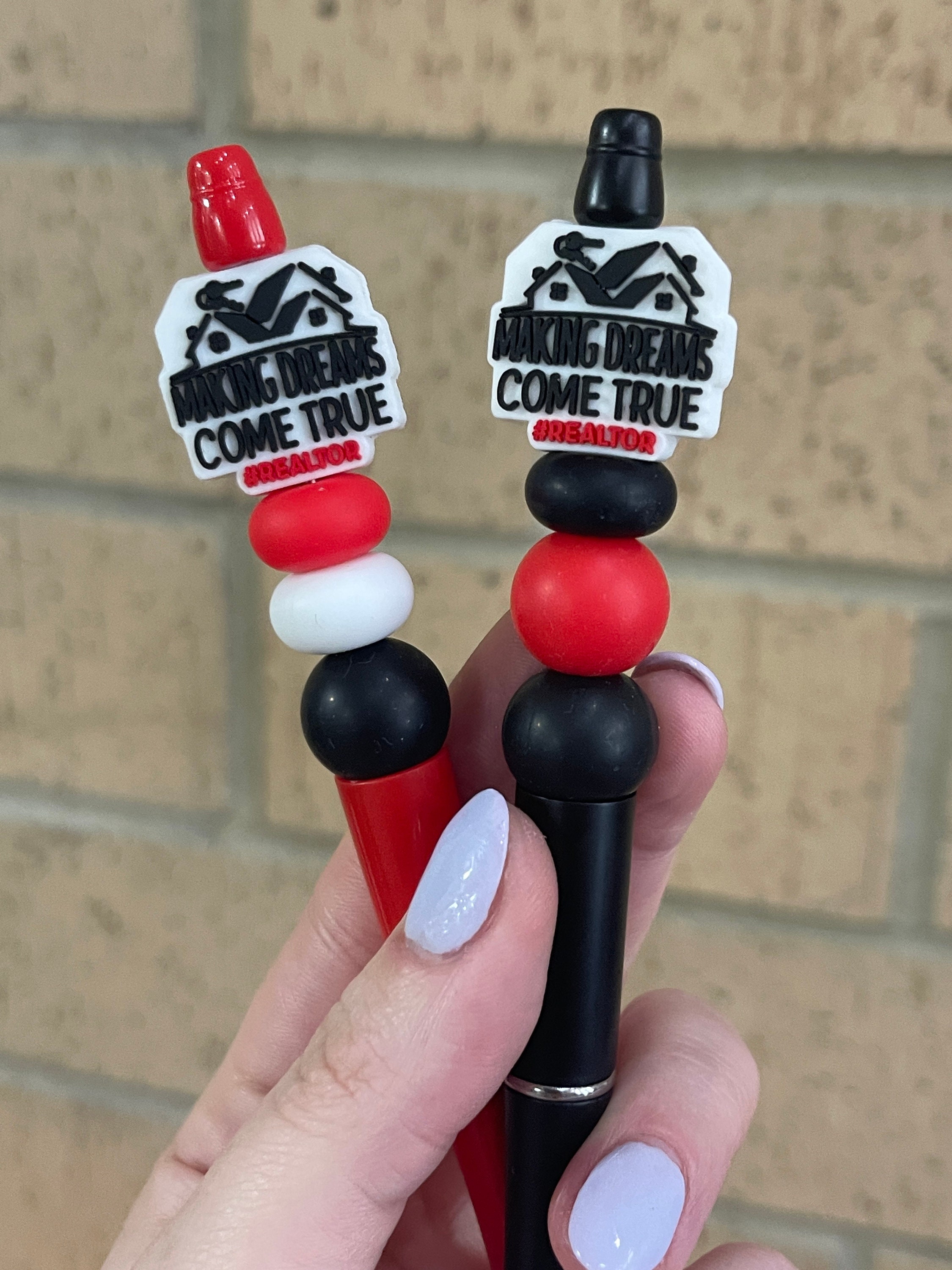 Realtor Beaded Pen or Keychain // Real Estate Agent Gift // Gift for ...