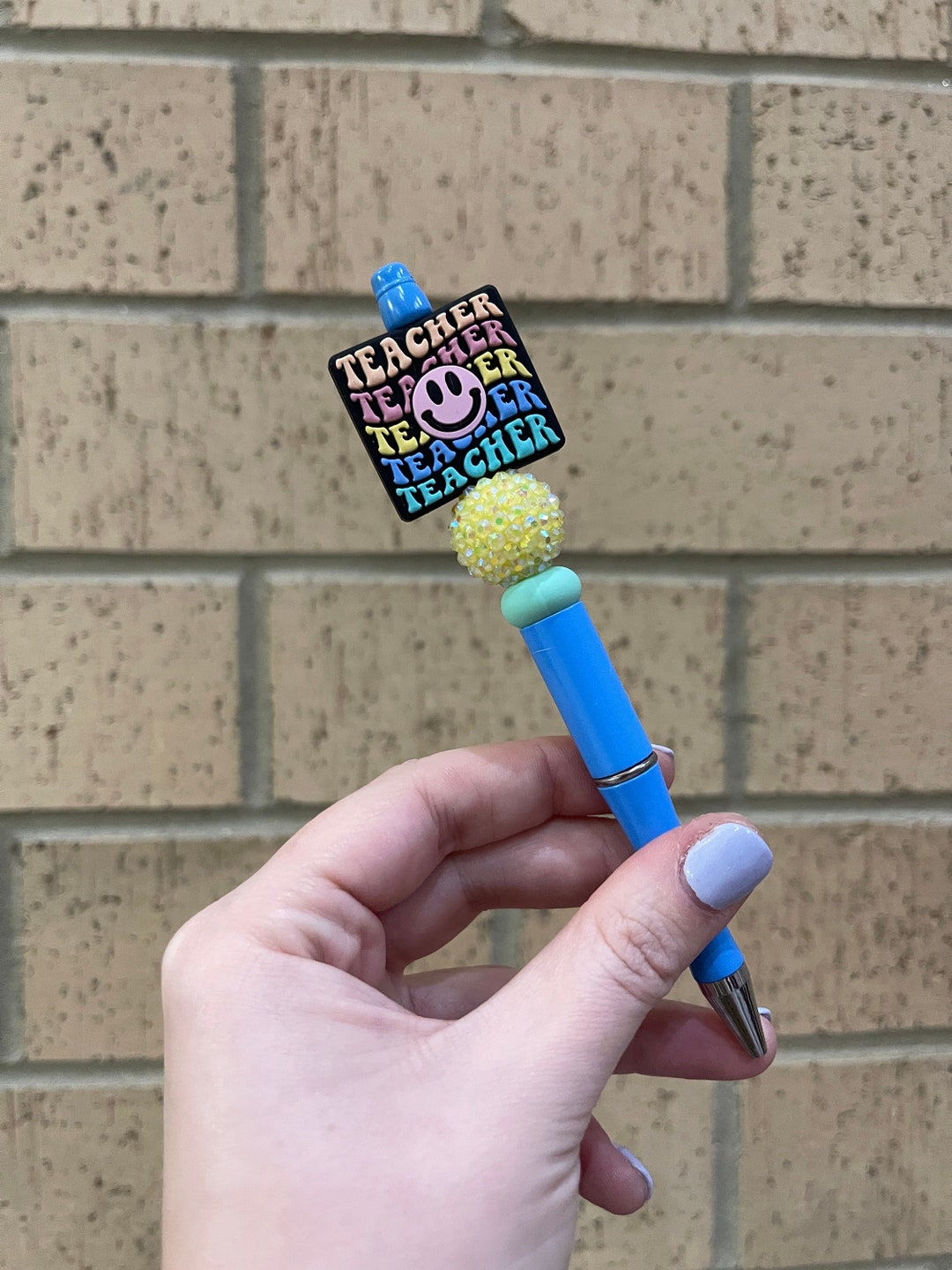 Beaded Teacher Pen // Fun Teacher Appreciation Gift - Etsy