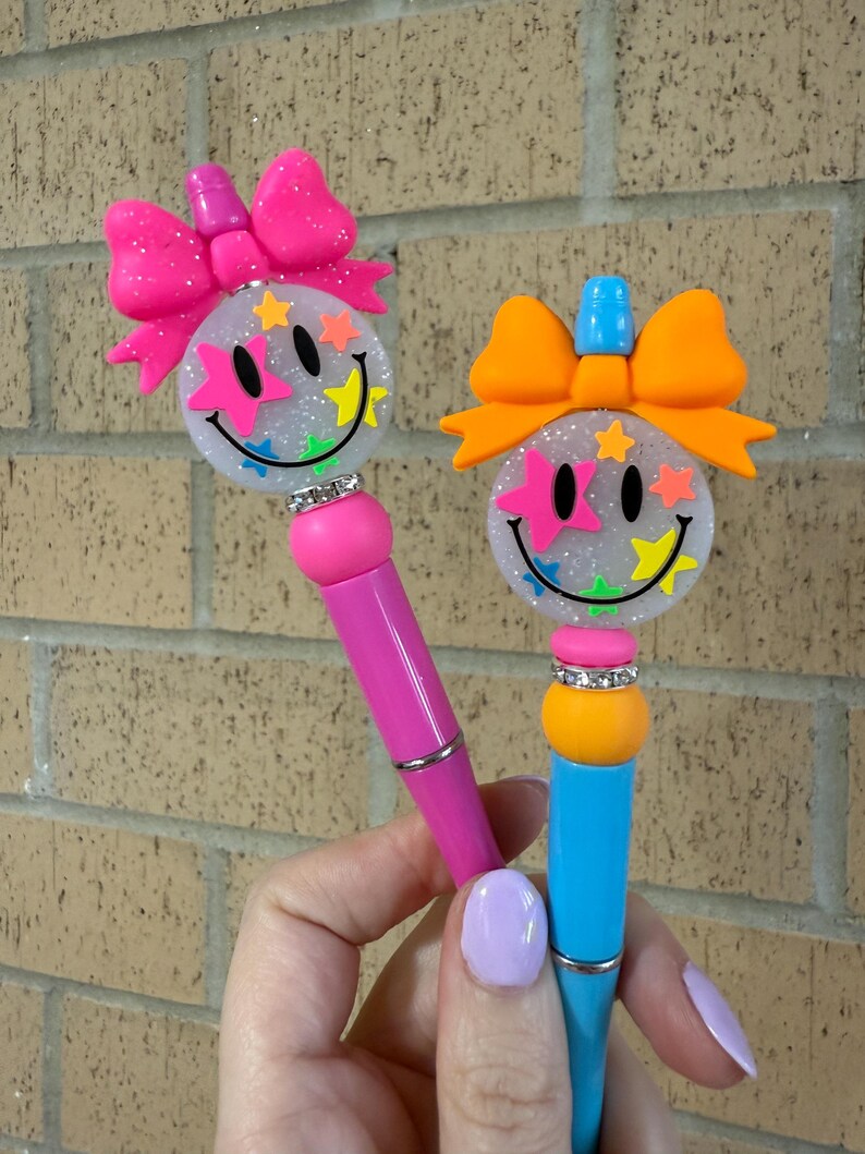 NEON SMILEY FACE Pen // Cute Smiley Face Pen // Cute Pen for Her ...