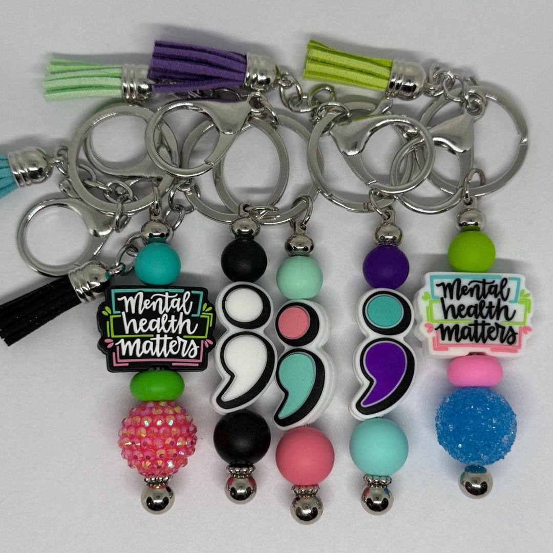 MENTAL HEALTH AWARENESS Keychains // Mental Health Awareness Month ...