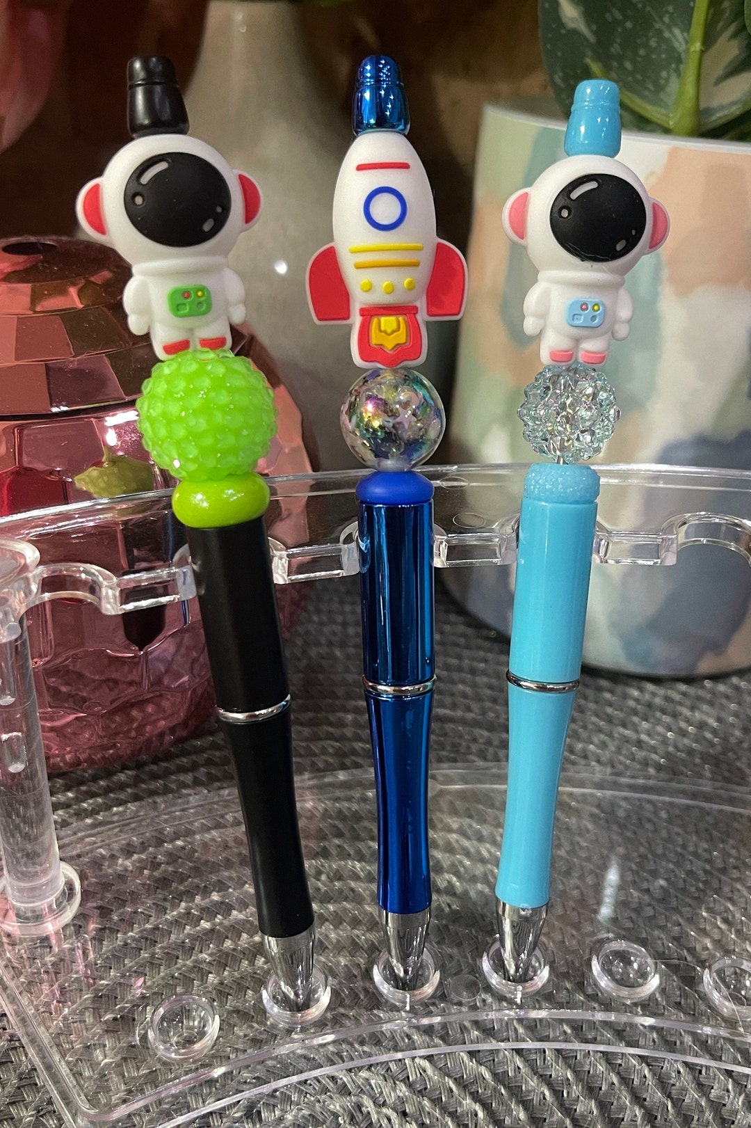 ASTRONAUT Pens // ROCKET SHIP Pens // Outer Space Pens // Extraterrestrial Pens // Gifts for Her ...
