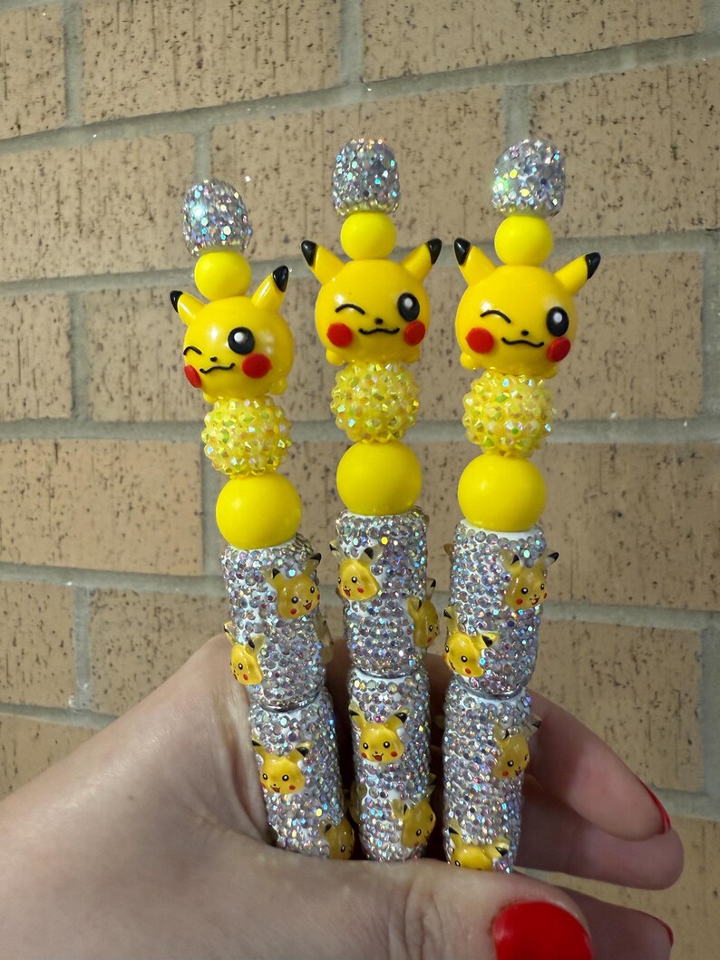 ANIME Style Yellow Creature Pens // Kawaii Pens // Retro Gaming Novelty ...