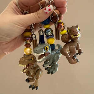 Dinosaur Keychain: Jurassic Park Inspired Backpack Charm - Etsy