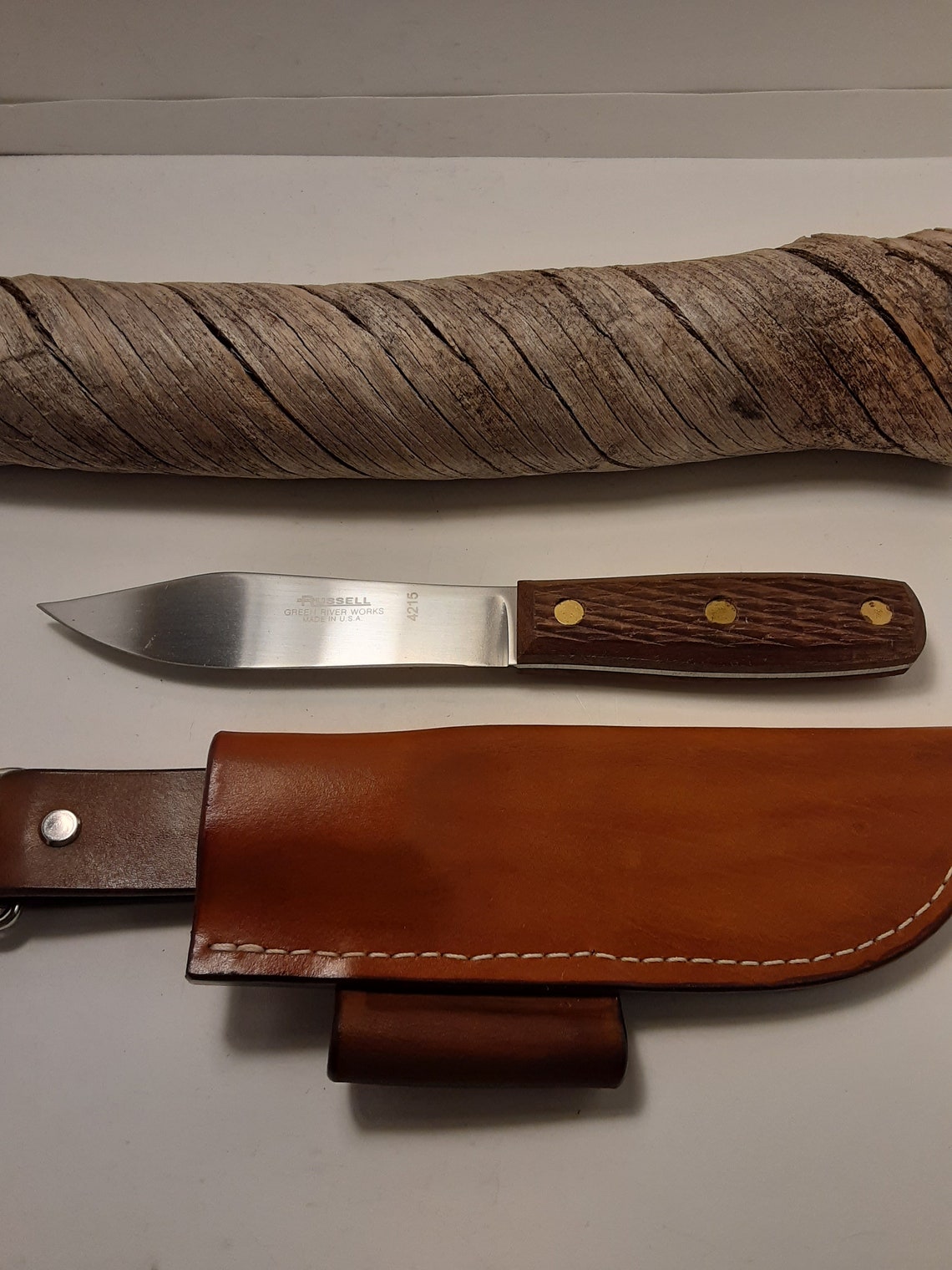 Russell Green River knife and sheath comb | Etsy