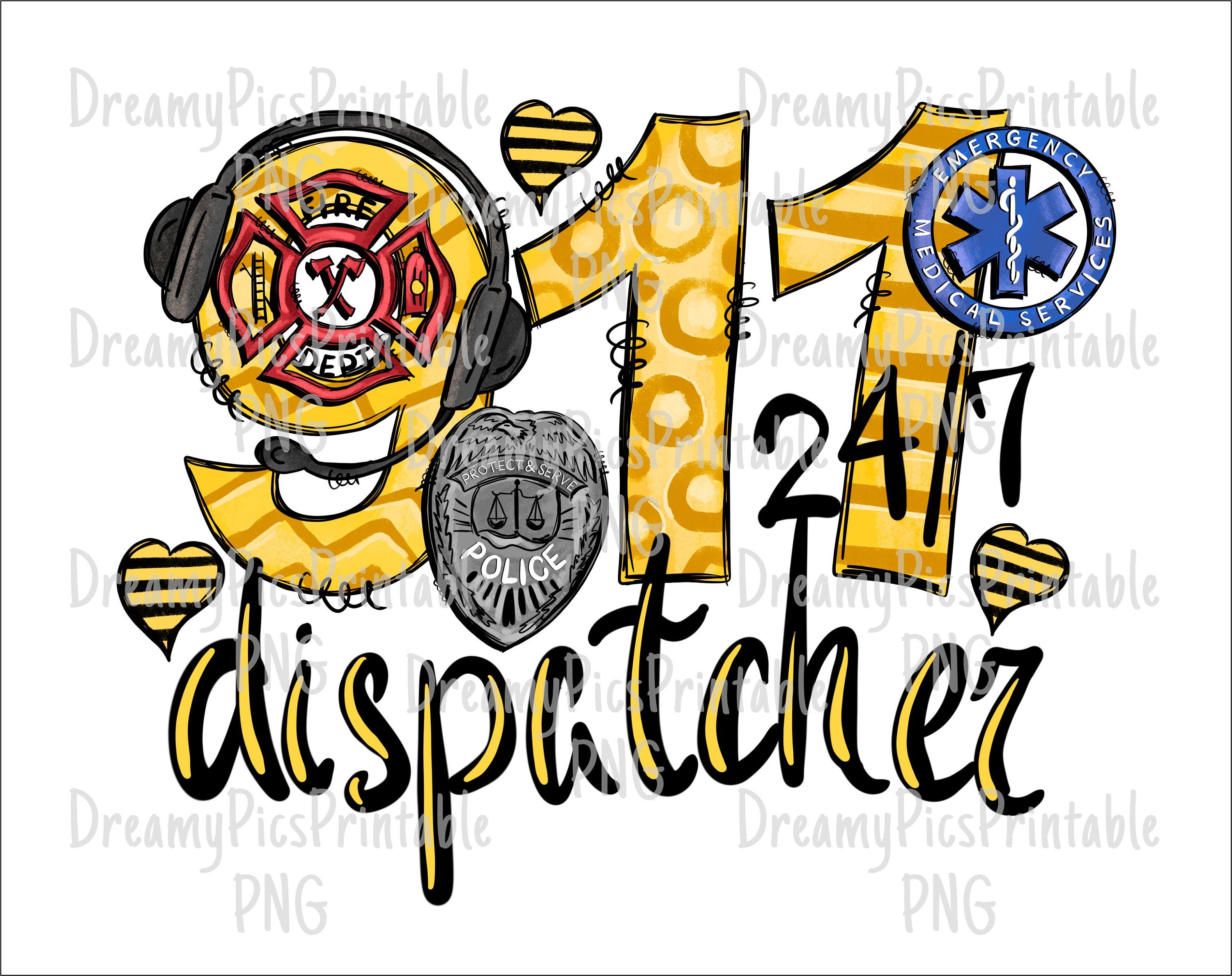 911 Png Dispatcher Png Dispatcher Shirt Print Emergency - Etsy