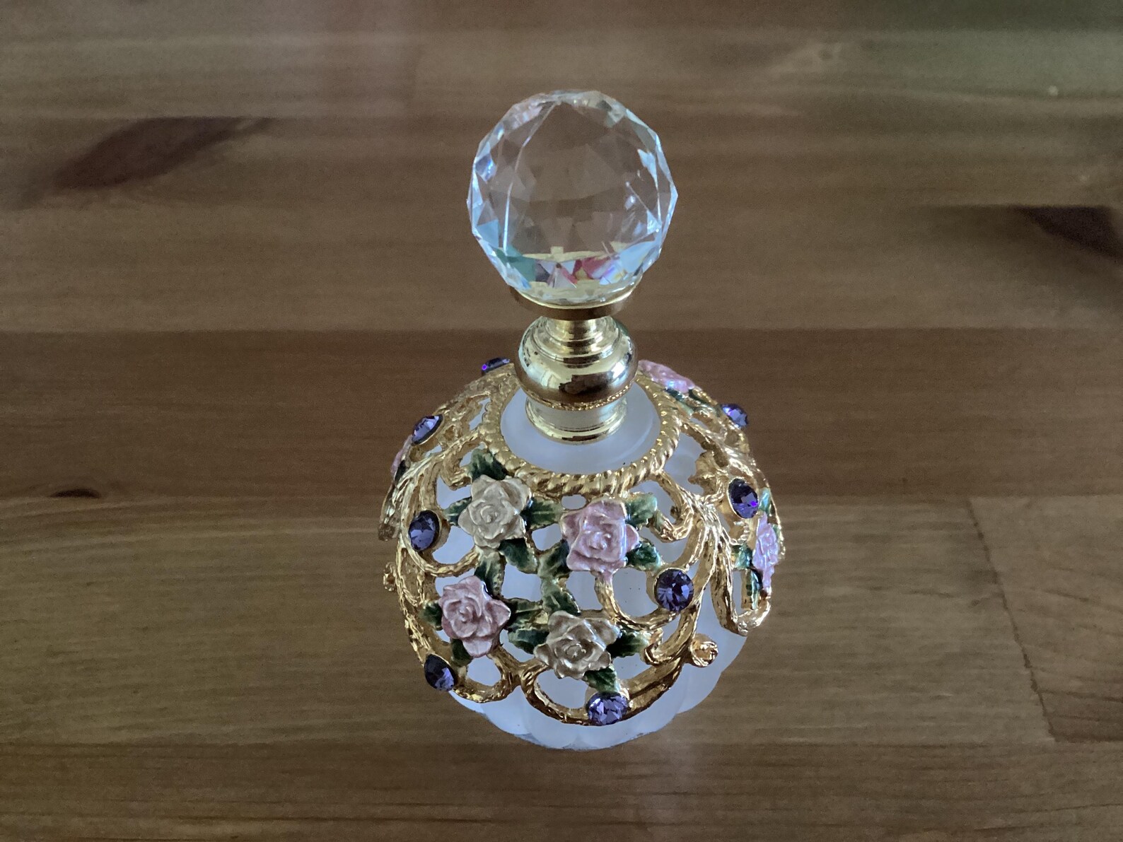 Vintage Perfume Bottle With Crystal Screw Cap and Rod - Etsy
