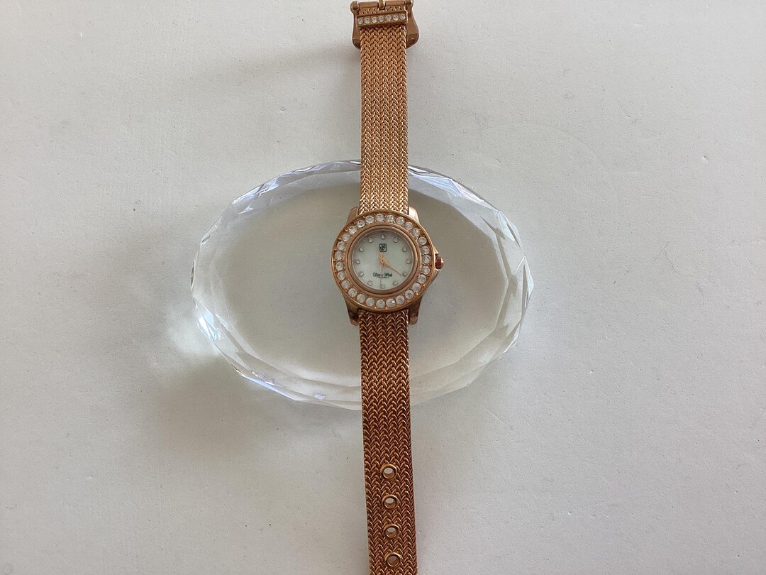Victoria Wieck Beverly Hills Ladies Goldtone Watch With Crystals.new ...