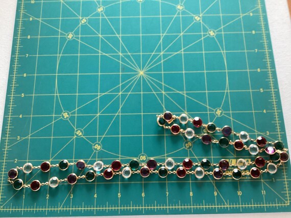 Vintage 1970’s Swarovski Logo Swan Signed Multi Color… - Gem