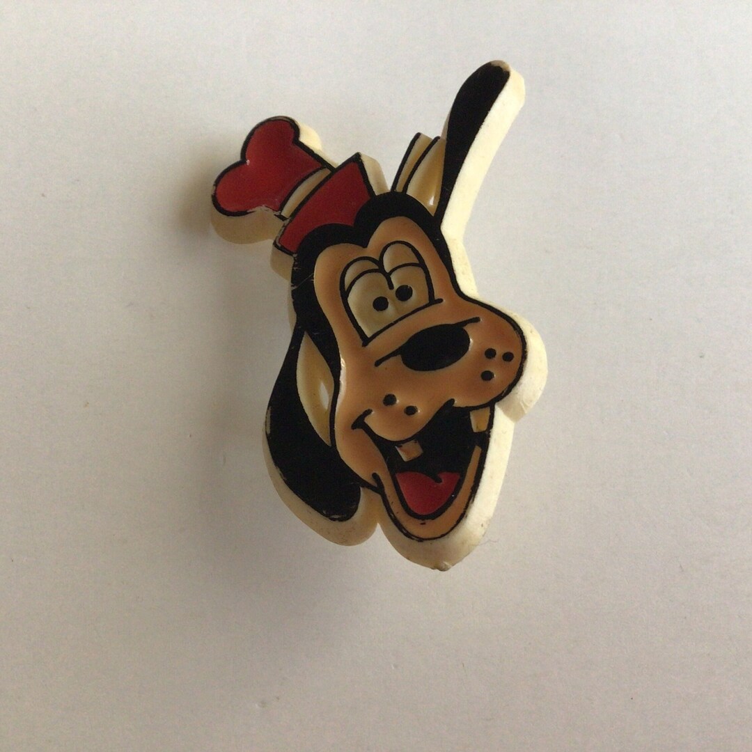 Vintage Disney Goofy Head Red Hat Smiling Hard Plastic Lapel - Etsy